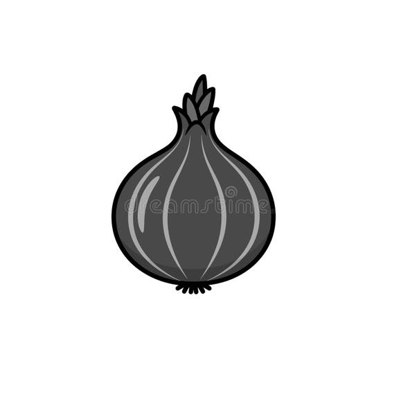 Grayscale Onion Vector Flat Icon. Illustration of Cartoon Vegetable ...