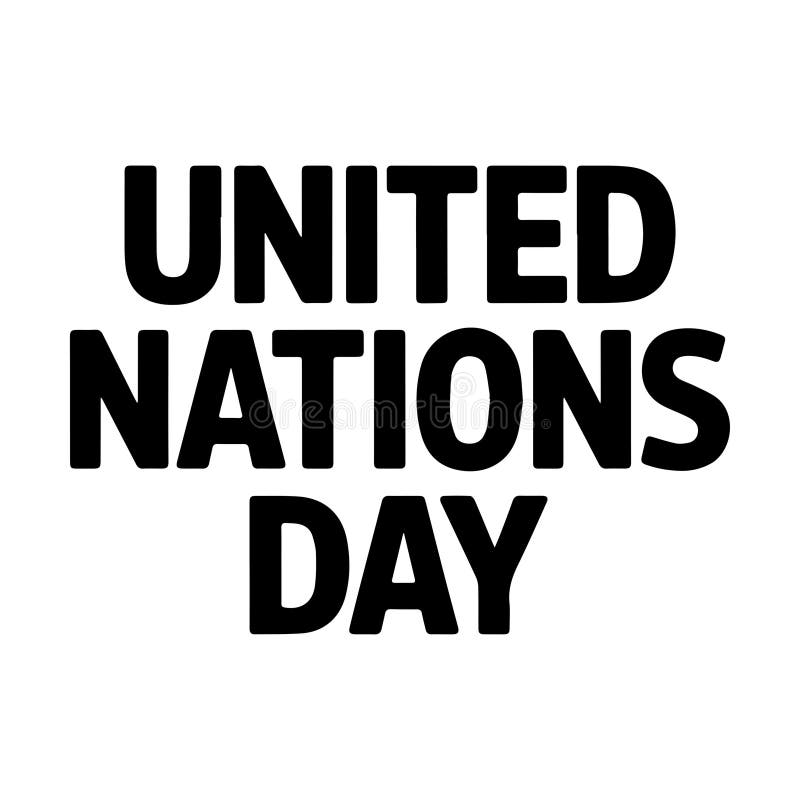 United Nations Day Bold Typography Design Stock Vector - Illustration ...