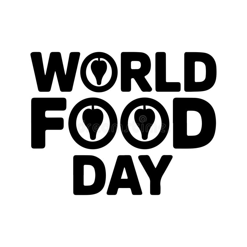 World Food Day Bold Brushstroke Typography Design Stock Vector ...