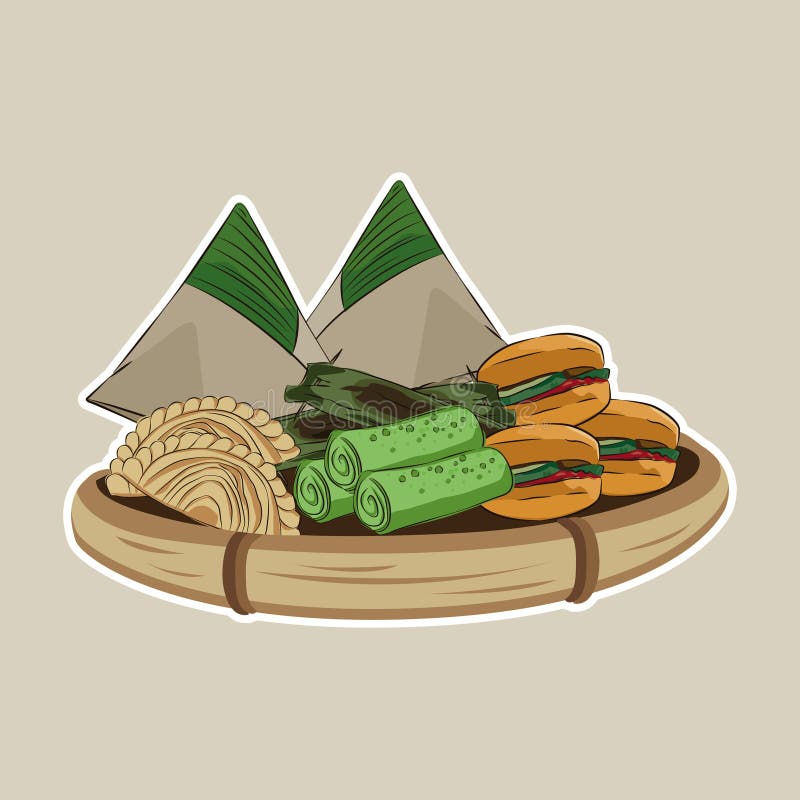 Vector Illustration of Famous Various Malaysian Traditional Food or ...