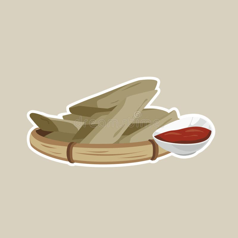 Vector Illustration of Famous Malaysian Traditional Food, Keropok Lekor ...