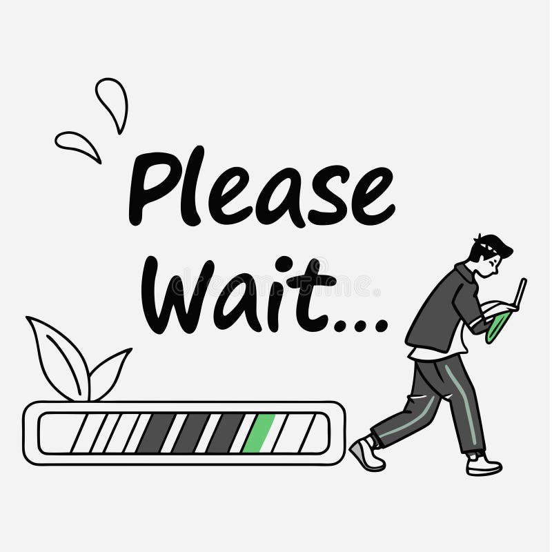 Please Wait Clipart