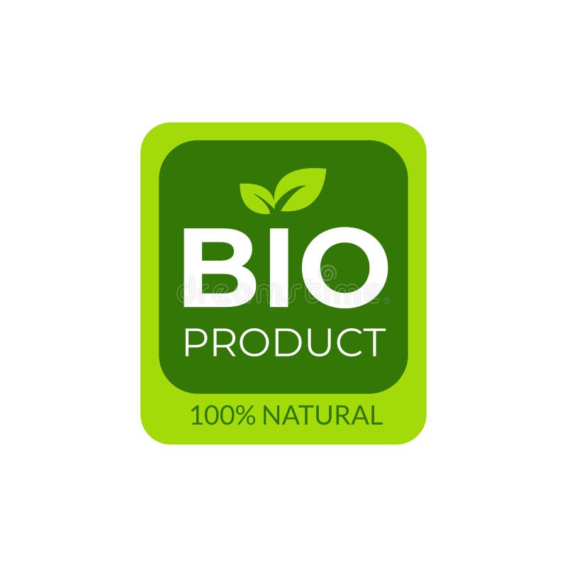 Bio Product Logo – Green Leaf Eco-Friendly Icon for Packaging Stock ...