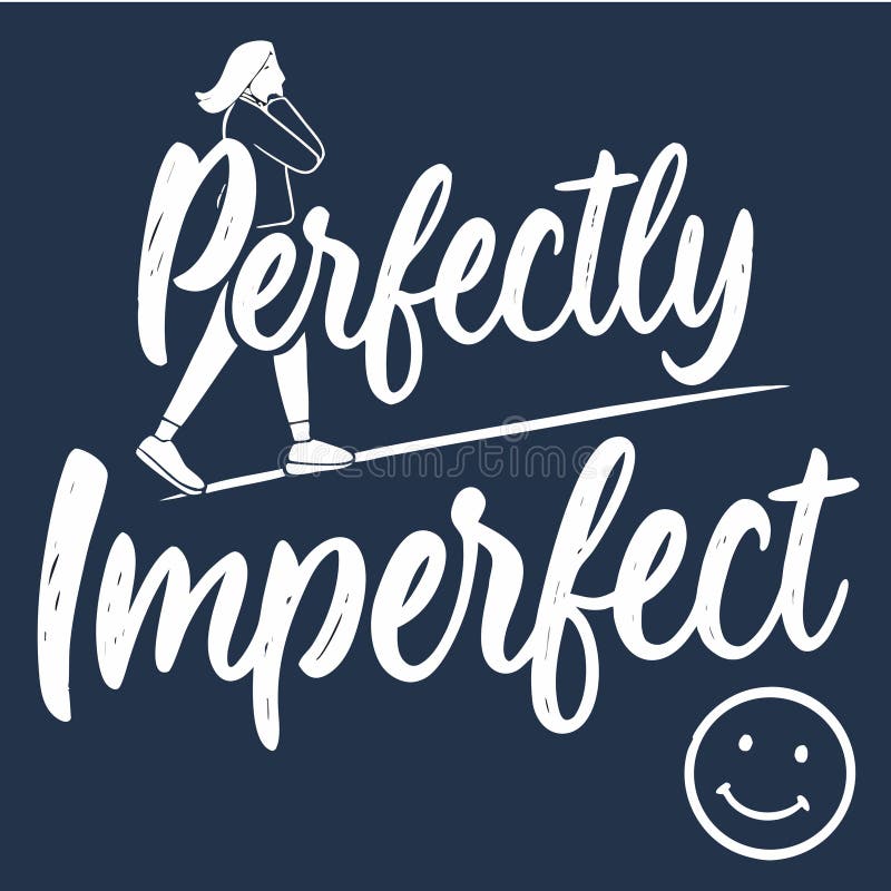 Perfectly Imperfect Typography Design Stock Illustration - Illustration ...