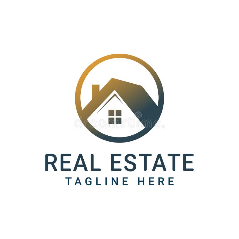 Luxury Golden House Circle Real Estate Logo Stock Illustration ...