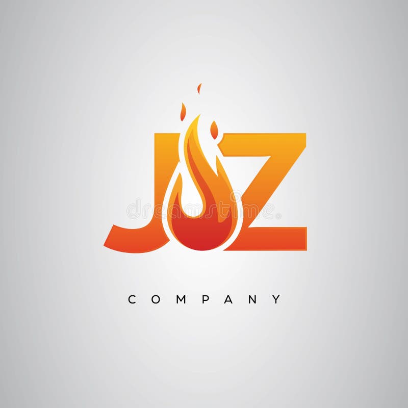 JZ Creative Fire Letter Logo Design Stock Vector - Illustration of ...