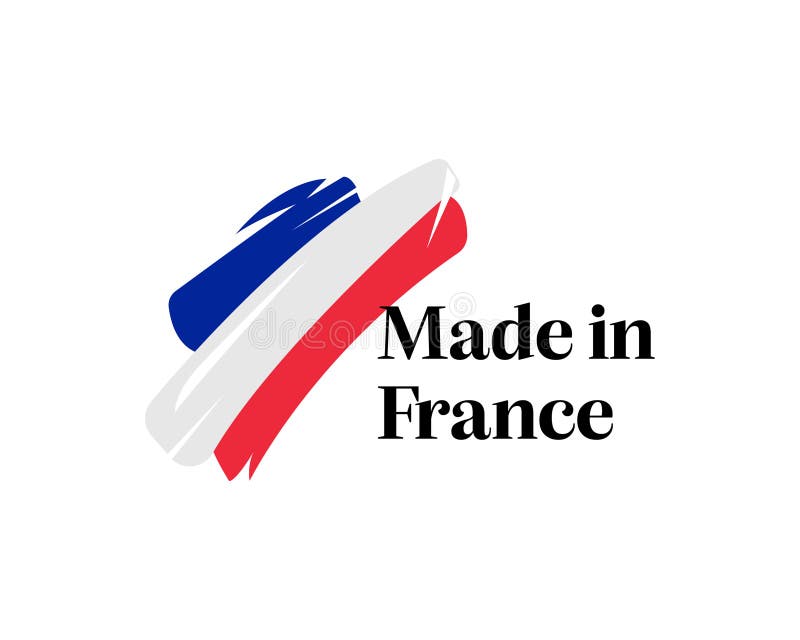 Made in France Brush Stroke Label Design Stock Illustration ...
