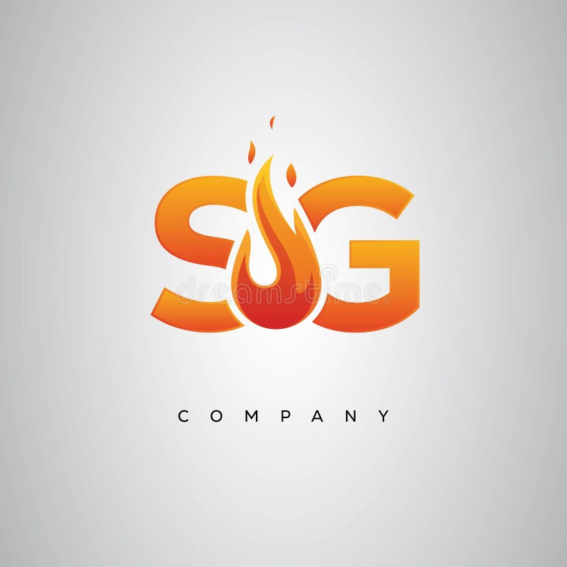 SG Creative Fire Letter Logo Design Stock Vector - Illustration of ...
