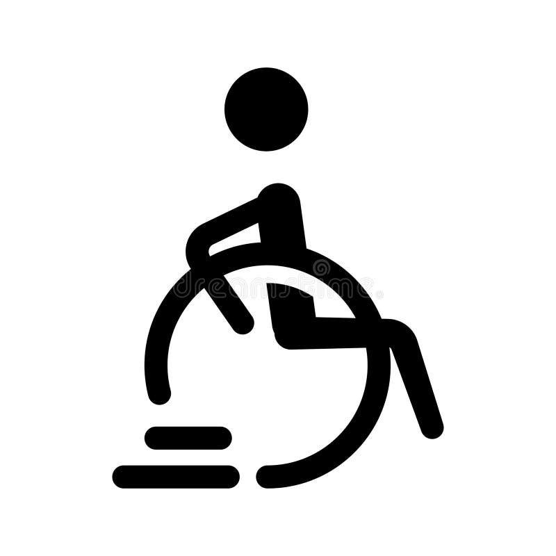 Accessibility Icon Wheelchair User Near Stairs Symbol Stock Vector ...