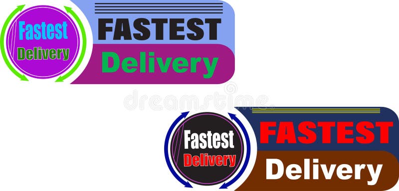 Fastest Delivery Bold Label with Gradient Circular Icon and Delivery ...
