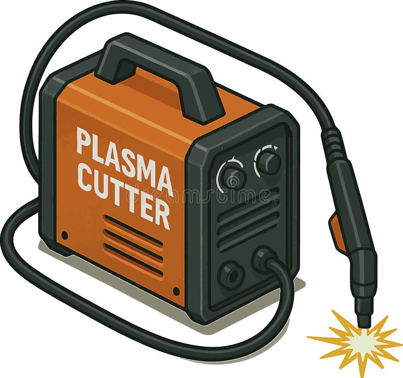 Portable Plasma Cutting Machine Stock Illustration - Illustration of ...
