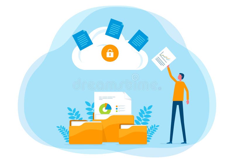 Technology Cloud Storage Backup. Business Cloud Computing and ...
