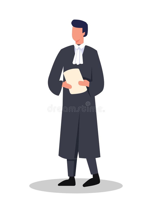 Lawyer Judge Character Stock Illustration Stock Illustration ...