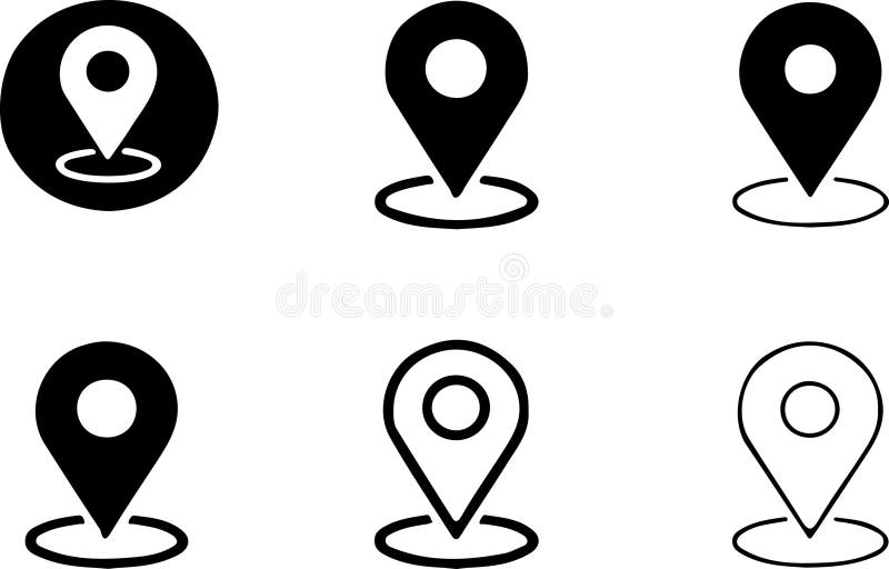 Location Pin Icons for Maps and Navigation Applications a Collection of ...