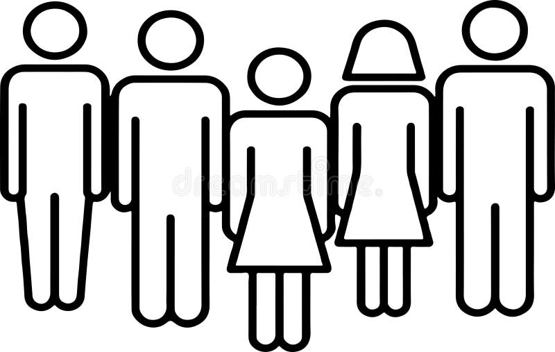 Diverse Group of People Icon Set Representing Community, Teamwork, and ...