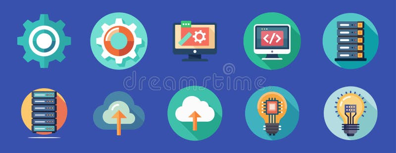 Development Coding Flat Icon Set Stock Illustrations – 8,166 Development Coding Flat Icon Set ...