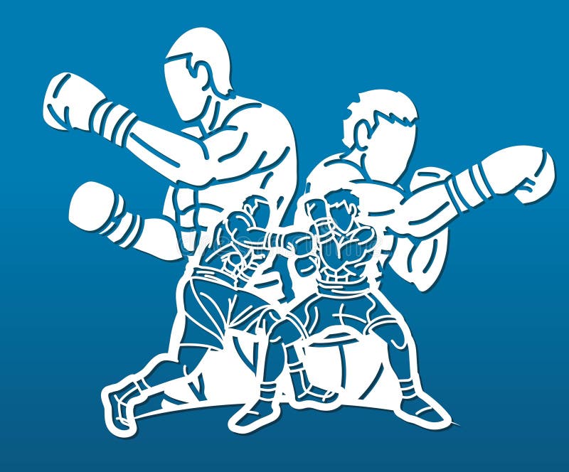 Boxing Sport Group of Boxer Ultimate Fighter Mix Action Kick Boxing ...