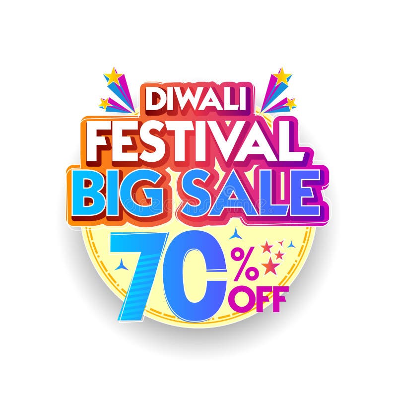 Creative Round Shaped Diwali Sale Badge Vector Design Stock ...