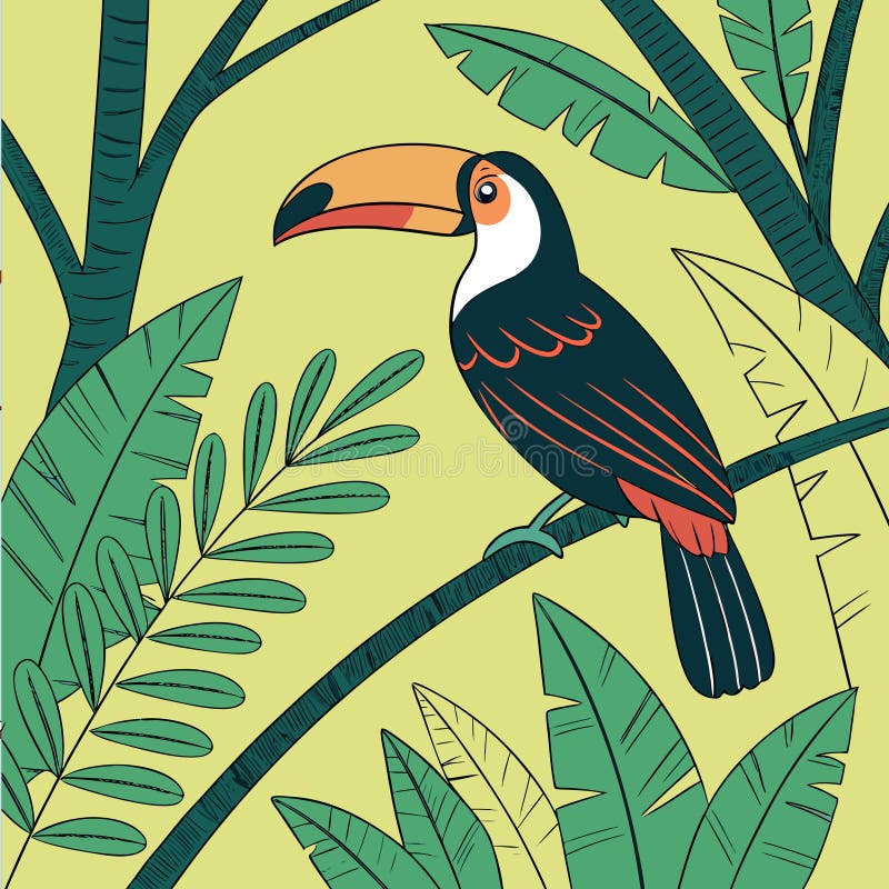 Toucan Tropical Smile stock illustration. Illustration of wildlife ...
