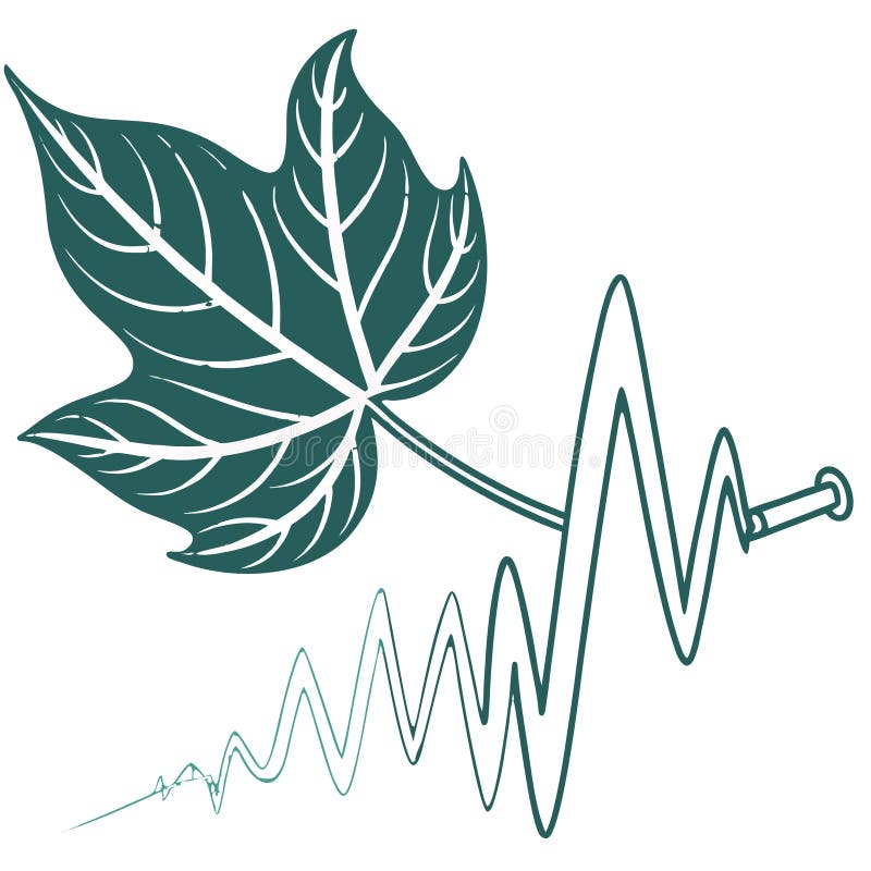 Leaf Pulse logo,icon stock illustration. Illustration of maple - 400161860