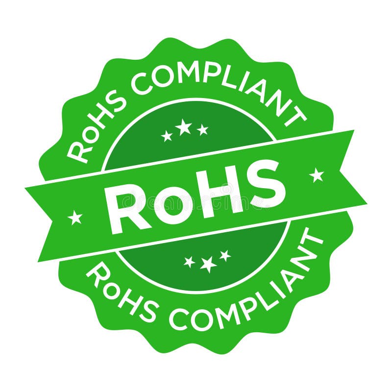 RoHS Compliant Green Stamp Vector Illustration for Eco Certification ...