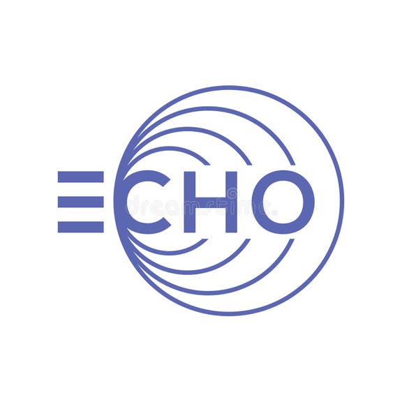 Echo Typography Text Logo Design, Word Mark Echo Icon Graphic, Circle ...