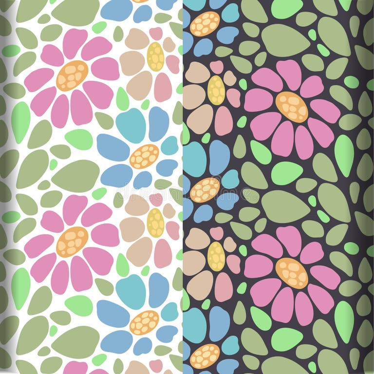 Floral Abstract Pattern Set. Primitive Art. Pattern Element. T Shorts Design. Textile Design ...