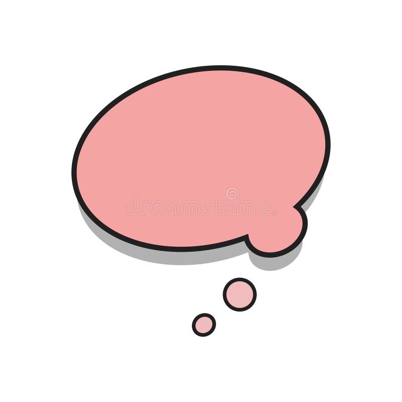 Pink Thought Bubble Icon stock vector. Illustration of bubble - 402854274