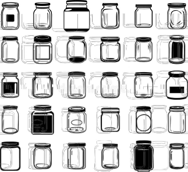 A Collection of Black and White Vector Illustrations Depicting Various ...