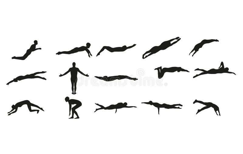 Backstroke Silhouette Stock Illustrations – 189 Backstroke Silhouette ...