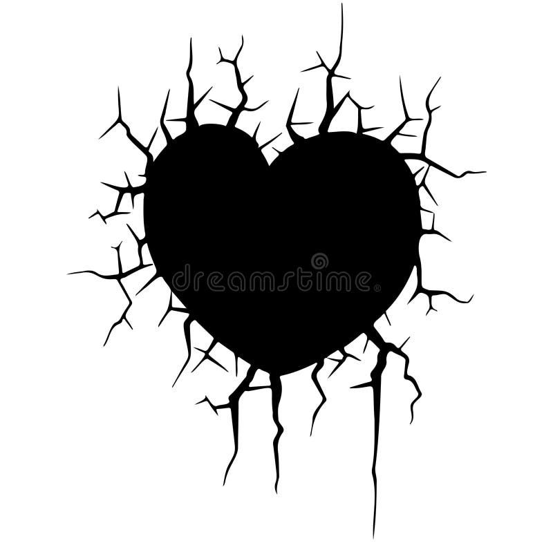 Shattered Heart Line Drawing Stock Illustrations – 45 Shattered Heart ...