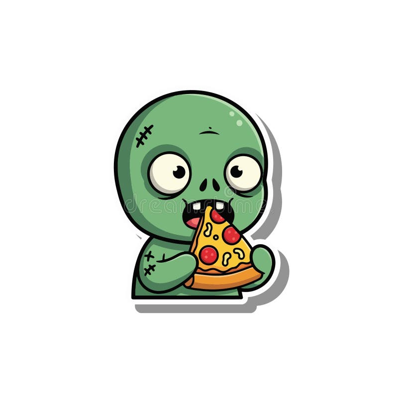 Cartoon Zombie Eating Pizza Stock Illustrations – 11 Cartoon Zombie ...