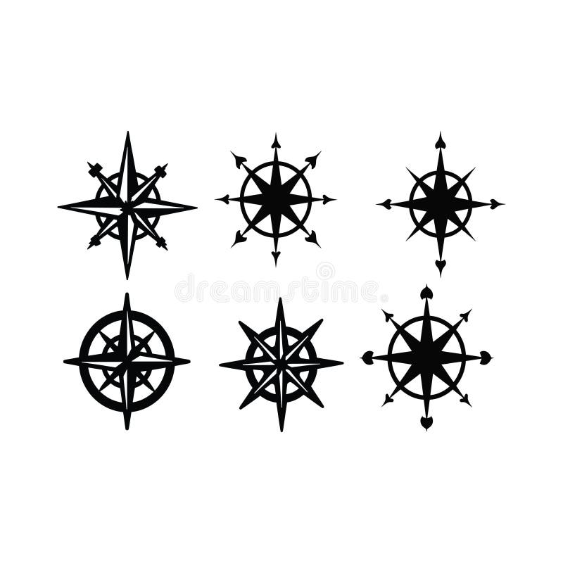 Simplistic Compass Rose Design Stock Illustrations – 6 Simplistic ...
