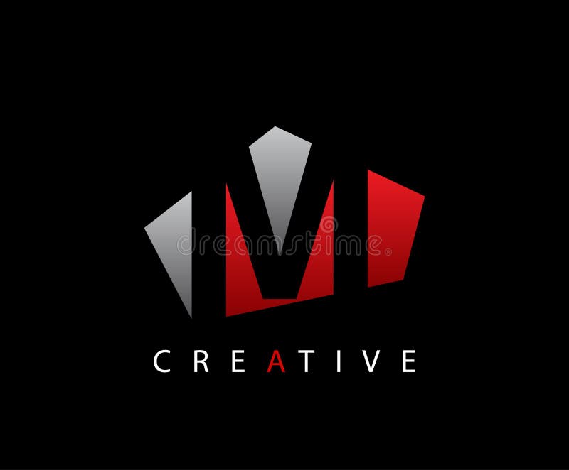 Abstract Initial M and V Logo Design Stock Vector - Illustration of ...