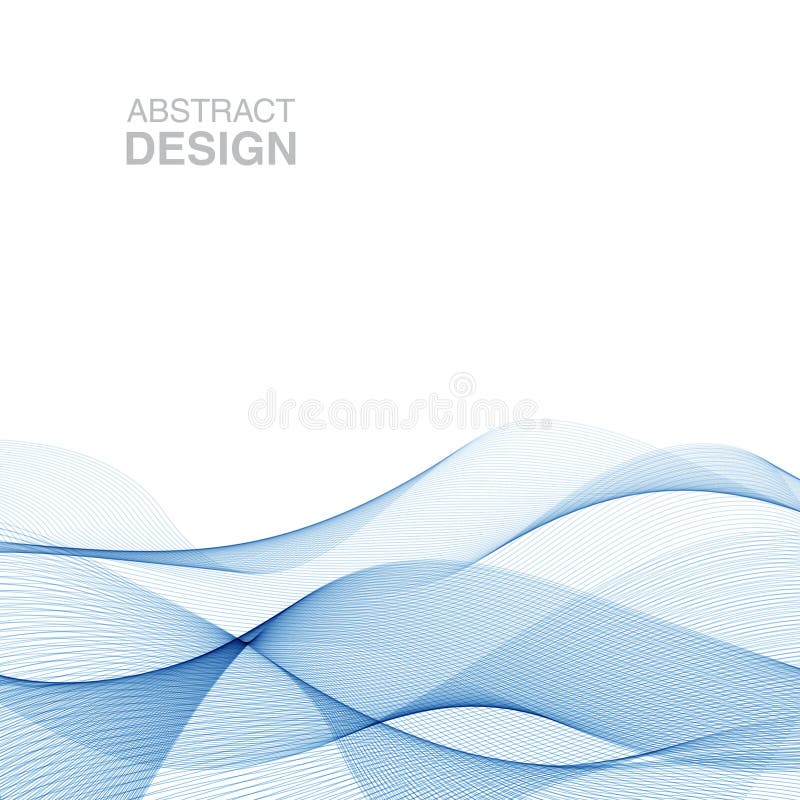 Abstract Waves on the White Background. Transparent Lines Stock Vector ...