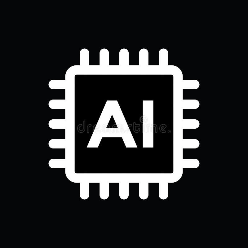 AI Cpu or Microprocessor Chip Stock Vector - Illustration of network ...