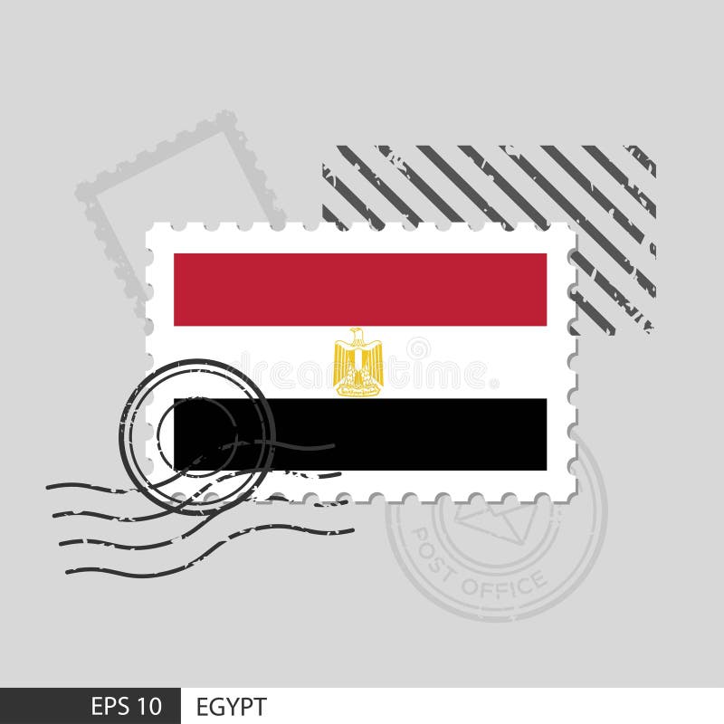 Egypt Postage Stamp, Vintage Stamp, Air Mail Envelope. Stock Vector ...