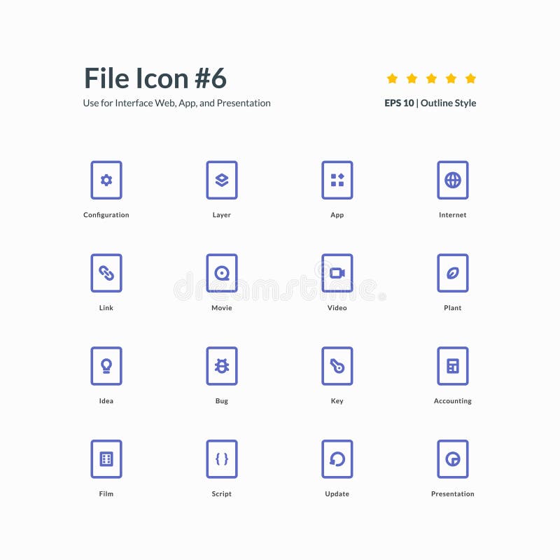 App File Icon Set Interface Part 6 Vector Graphic Design Illustration ...
