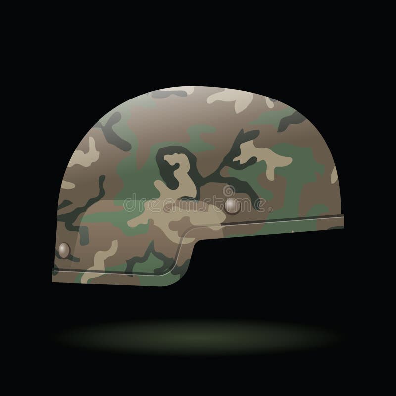 Army Helmet, Tactical, Camouflage Color Stock Vector - Illustration of ...
