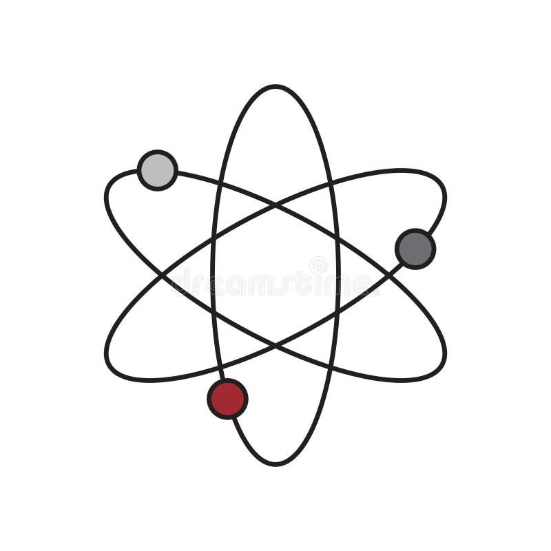 Print stock vector. Illustration of atomic, outline - 186505964