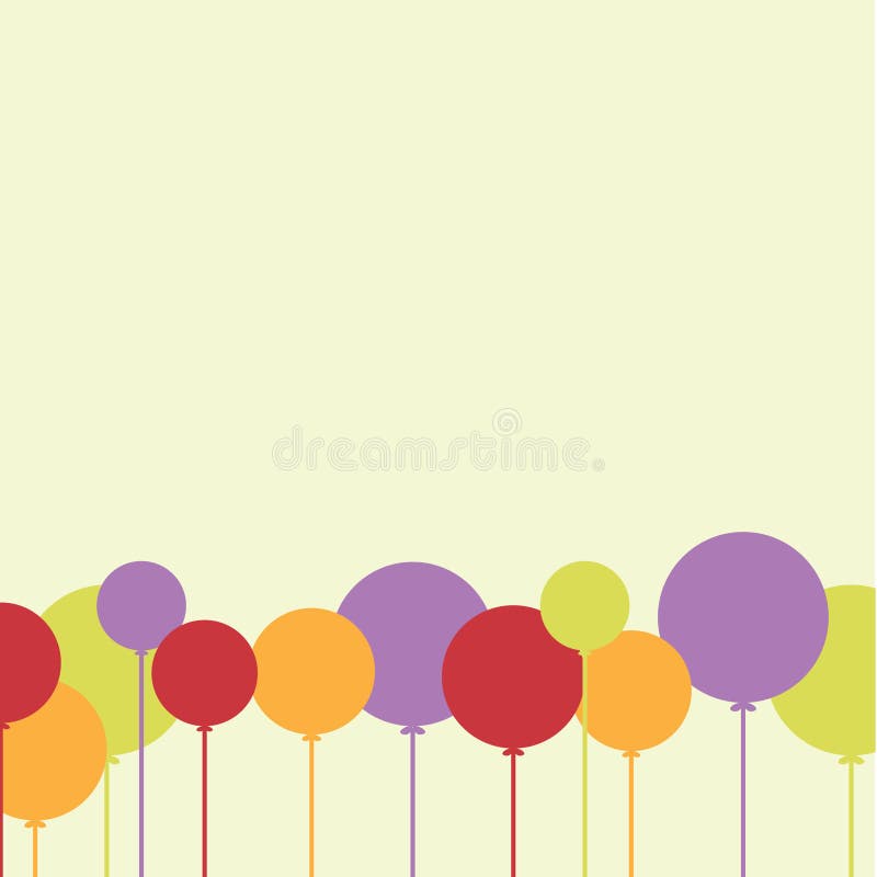 Balloons Background Design. Vector Illustration Decorative Design Stock ...