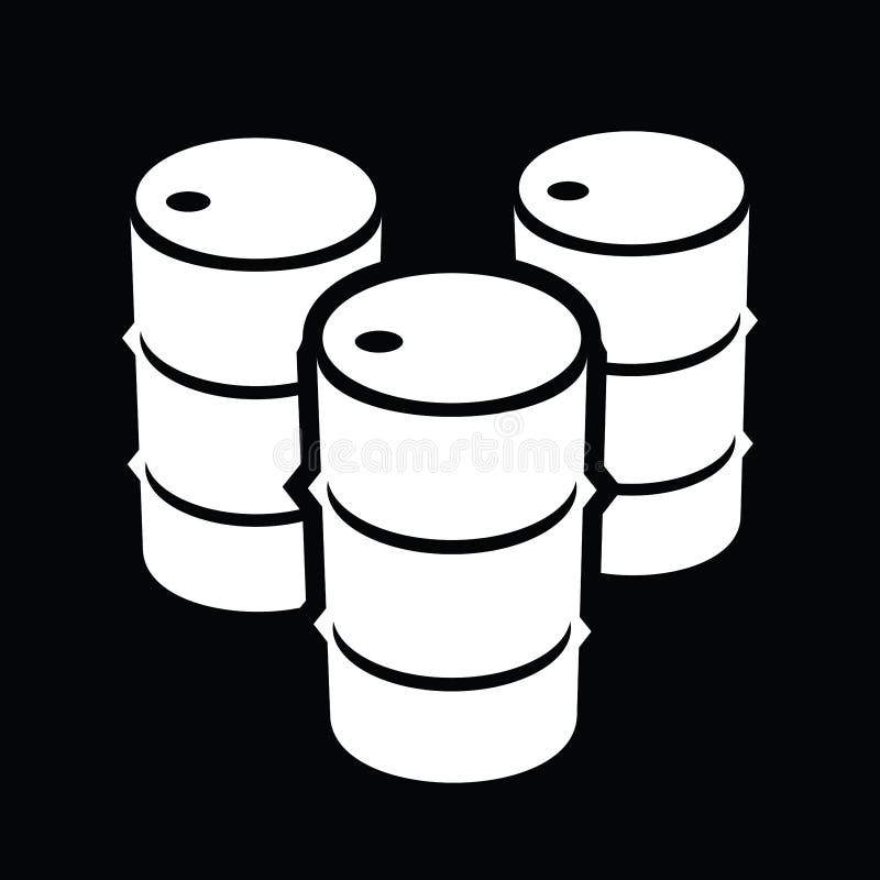 Oil barrels icon stock vector. Illustration of gallon - 264438081