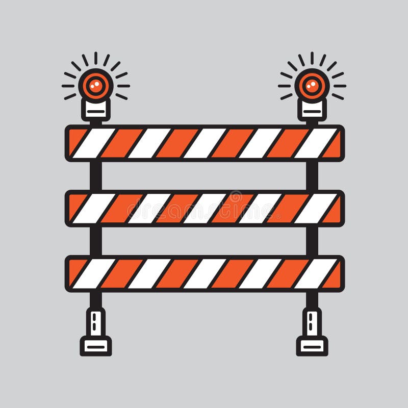 Safety Barricade. Vector Illustration Decorative Design Stock Vector ...