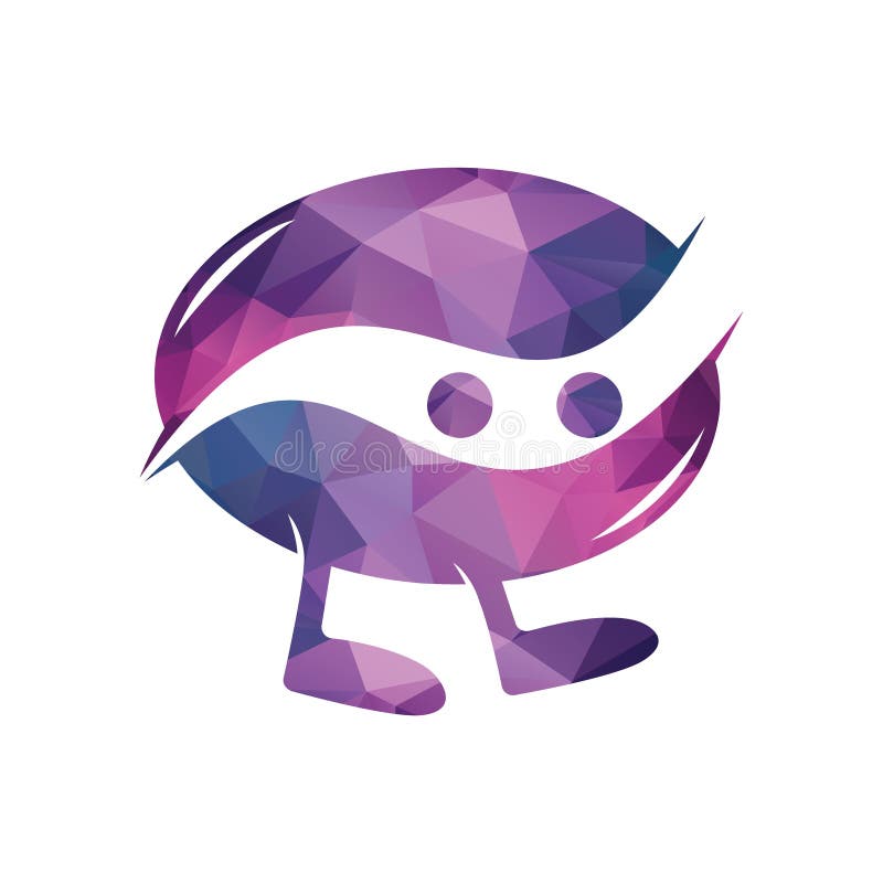 Bean Coffee Running Logo Design. Stock Illustration - Illustration of ...