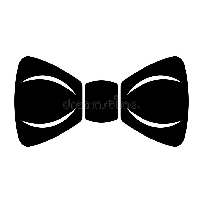 Black Bow Tie Icon Vector. Simple Icon with Men Bow Tie Stock Vector ...