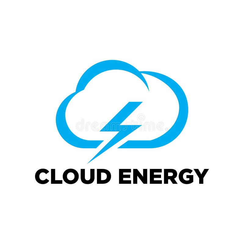 Blue Cloud Energy Icon Vector Stock Vector - Illustration of digital ...