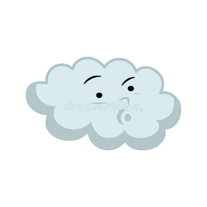 Cloud Face Blowing Wind Stock Illustrations – 145 Cloud Face Blowing ...