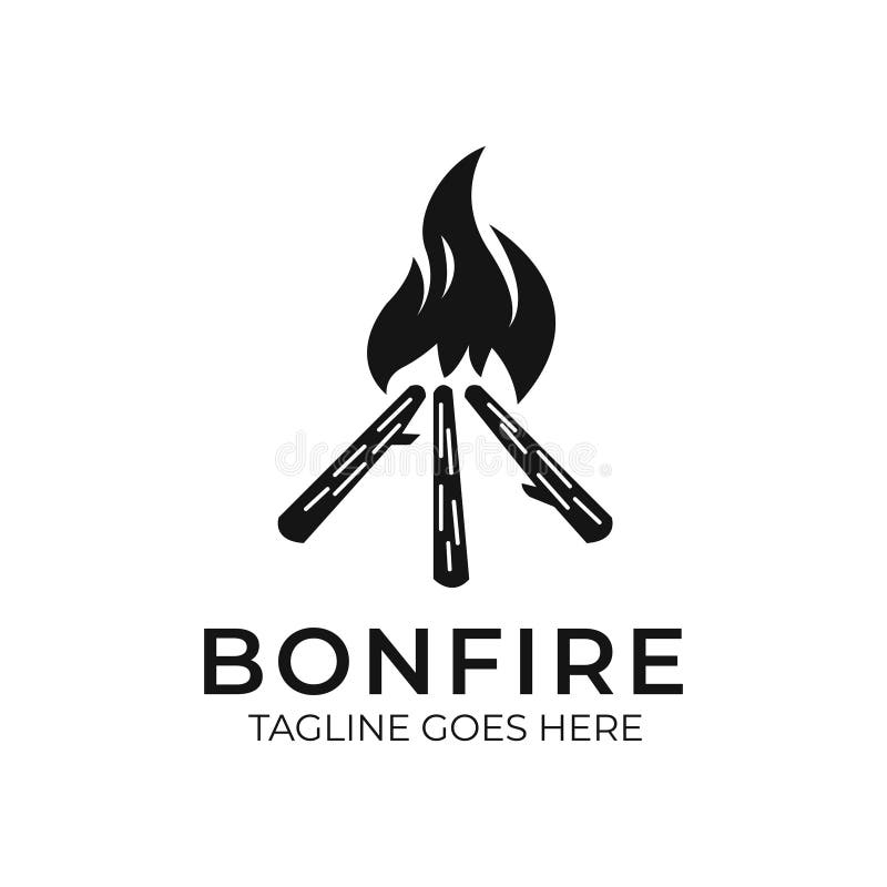 Bonfire Logo Design for Template Stock Vector - Illustration of flame ...