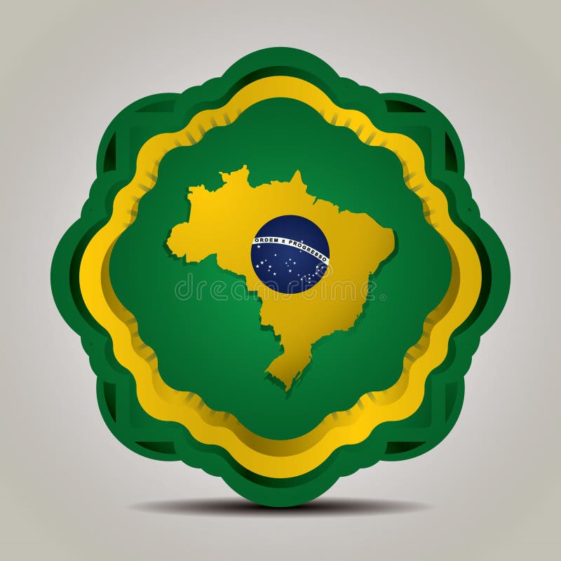 Print stock vector. Illustration of brazil, emblems - 187487825
