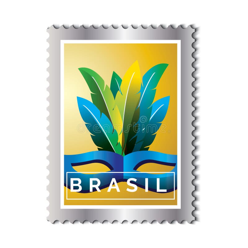 Print stock vector. Illustration of brasil, stamp, design - 187475711